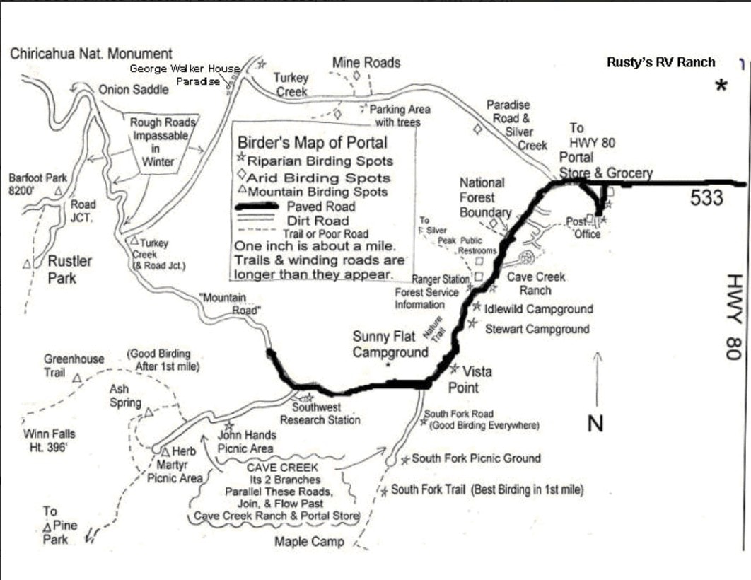 12-Map-of-Portal-Birding-sites - Golden Gate Bird Alliance